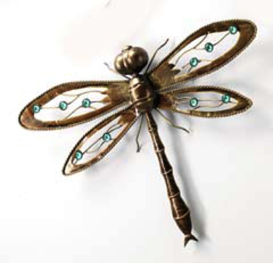 Libelle aus Metall mit Acryl Perlen | Palmenmarkt